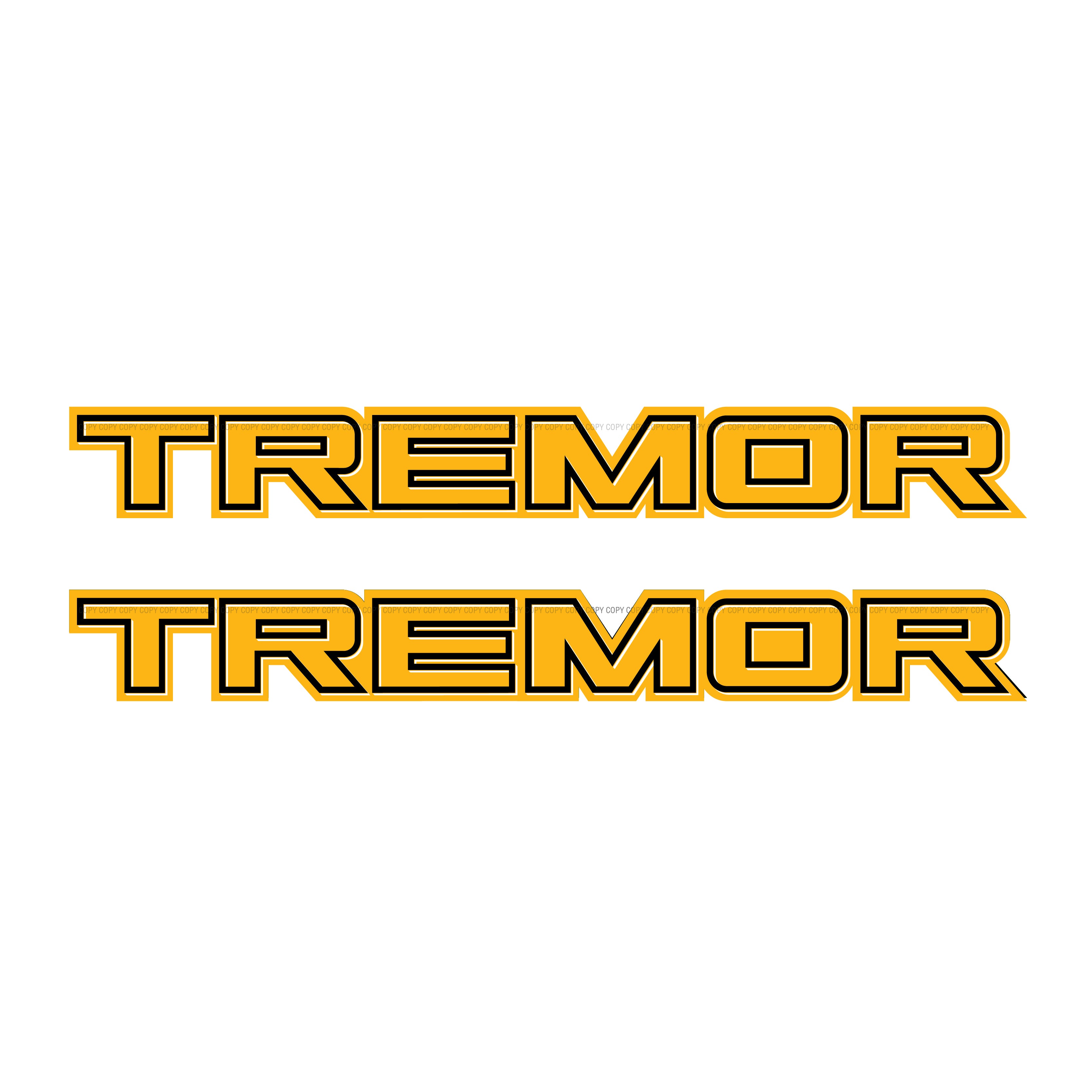 Tremor Yellow Decals Package White Accent Truck Bed Side Sticker – TiresFX