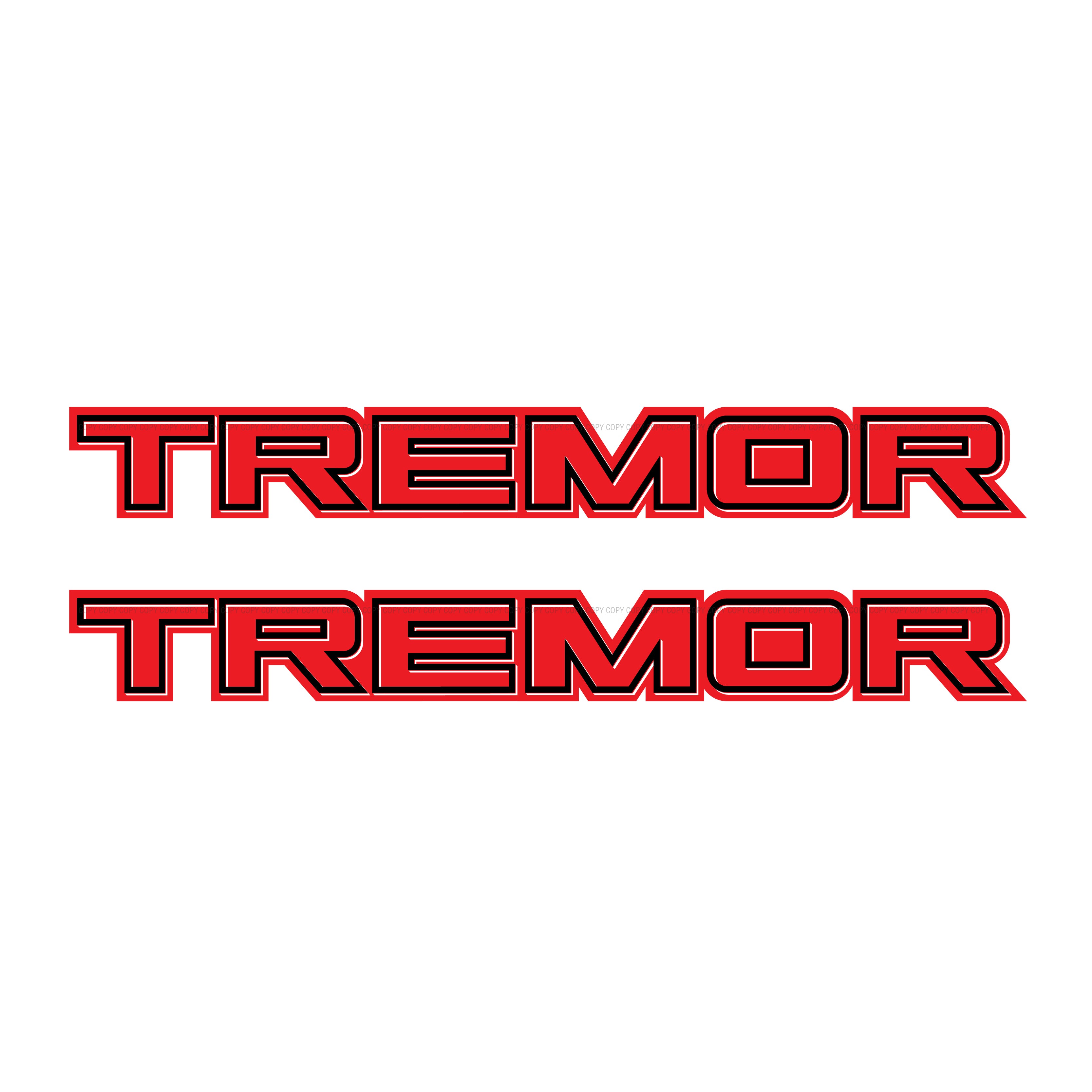 Tremor Red Decals Package White Accent Truck Bed Side Sticker – TiresFX