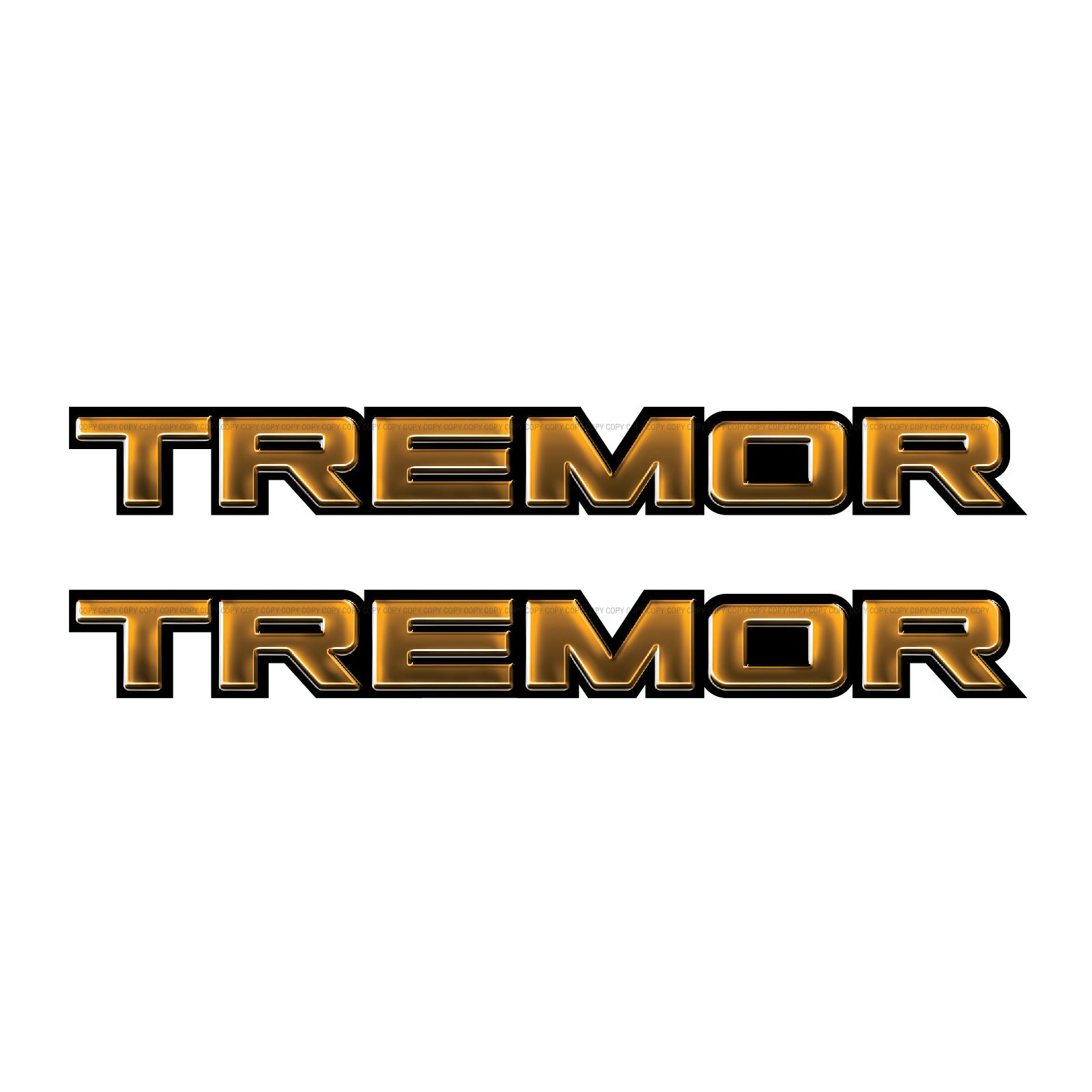 Tremor Metal Decals Truck Bed Side Stickers Ford F150 F250 / Gold – TiresFX