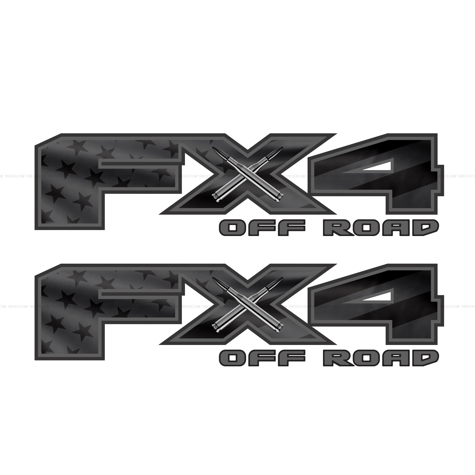 FX4 Off Road Black Flag Decal Replacement Sticker Ford F 150 Bedside E ...