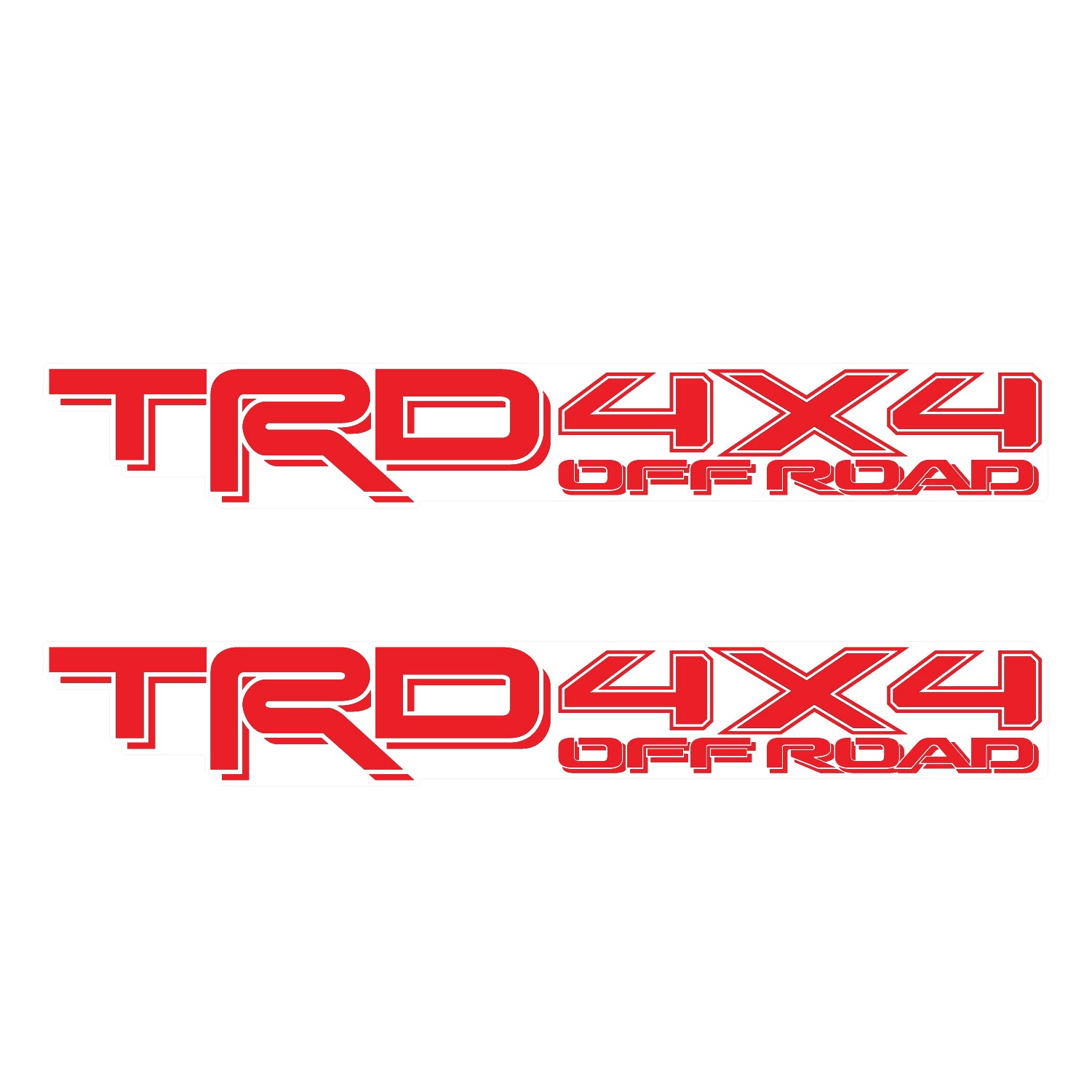 TRD 4x4 Off Road Decals Stickers | Red – TiresFX